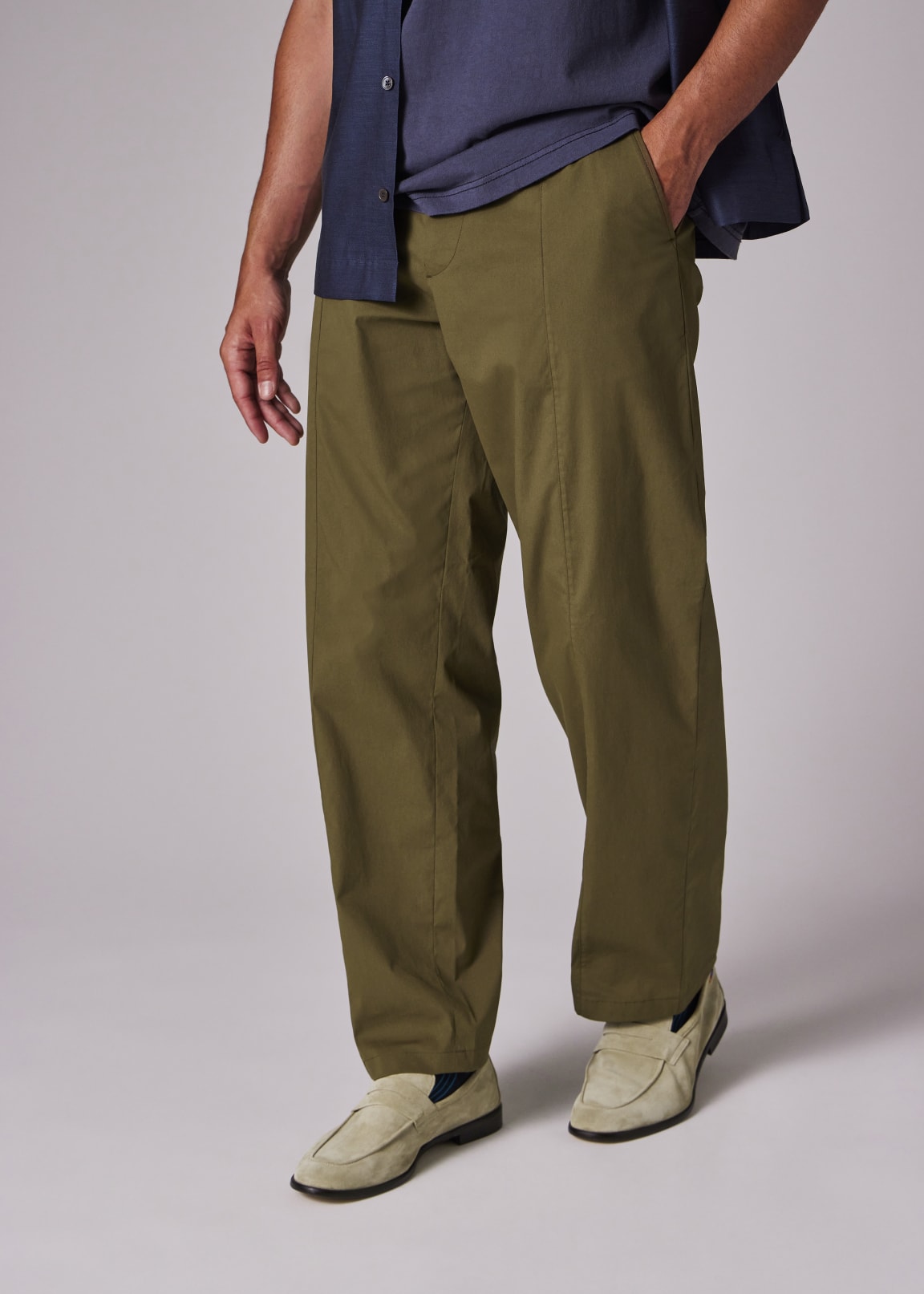 Men's Khaki Cotton-Nylon Co-Ord