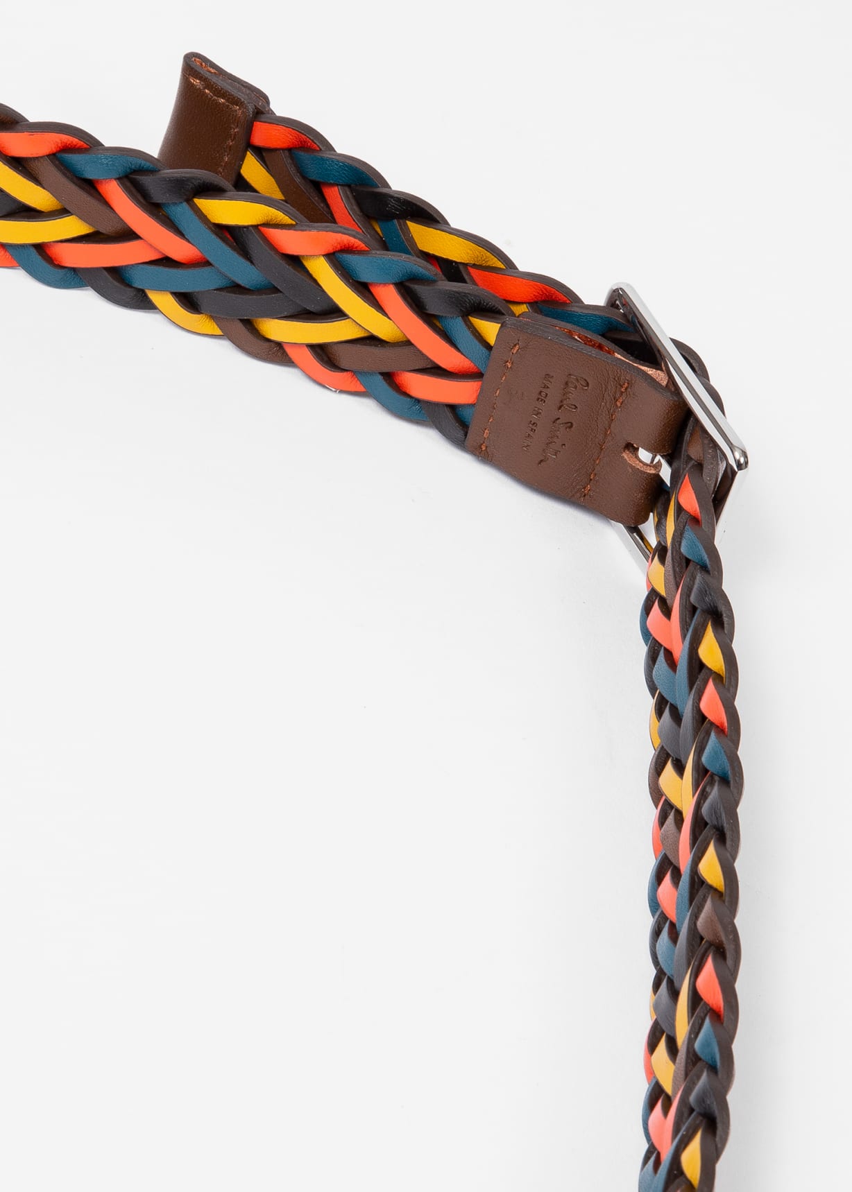 Men's 'Artist Stripe' Reversible Plaited Leather Belt