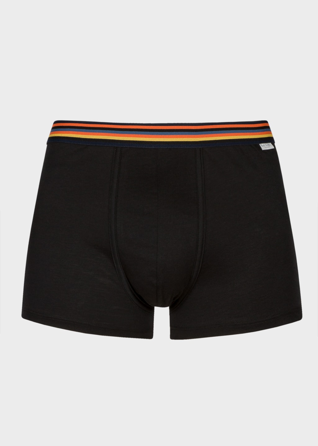 Men's Black Low-Rise Boxer Briefs With 'Artist Stripe' Waistband