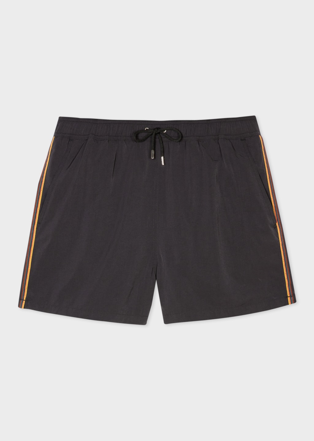 Men's Black Swim Shorts With 'Artist Stripe' Trim