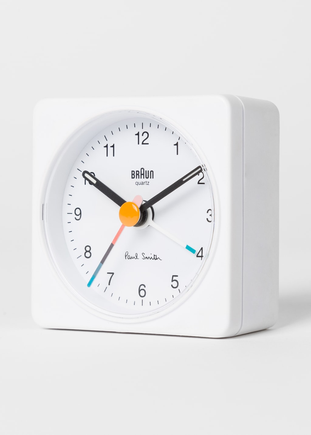 Paul Smith + Braun® White Travel Analogue Alarm Clock