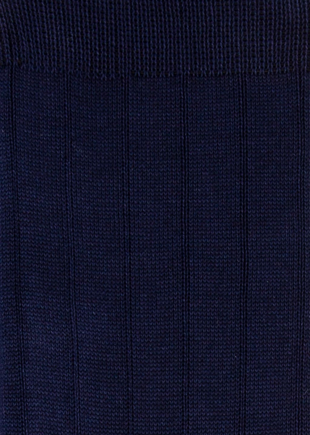 Men's Navy Cotton-Blend Ribbed Socks