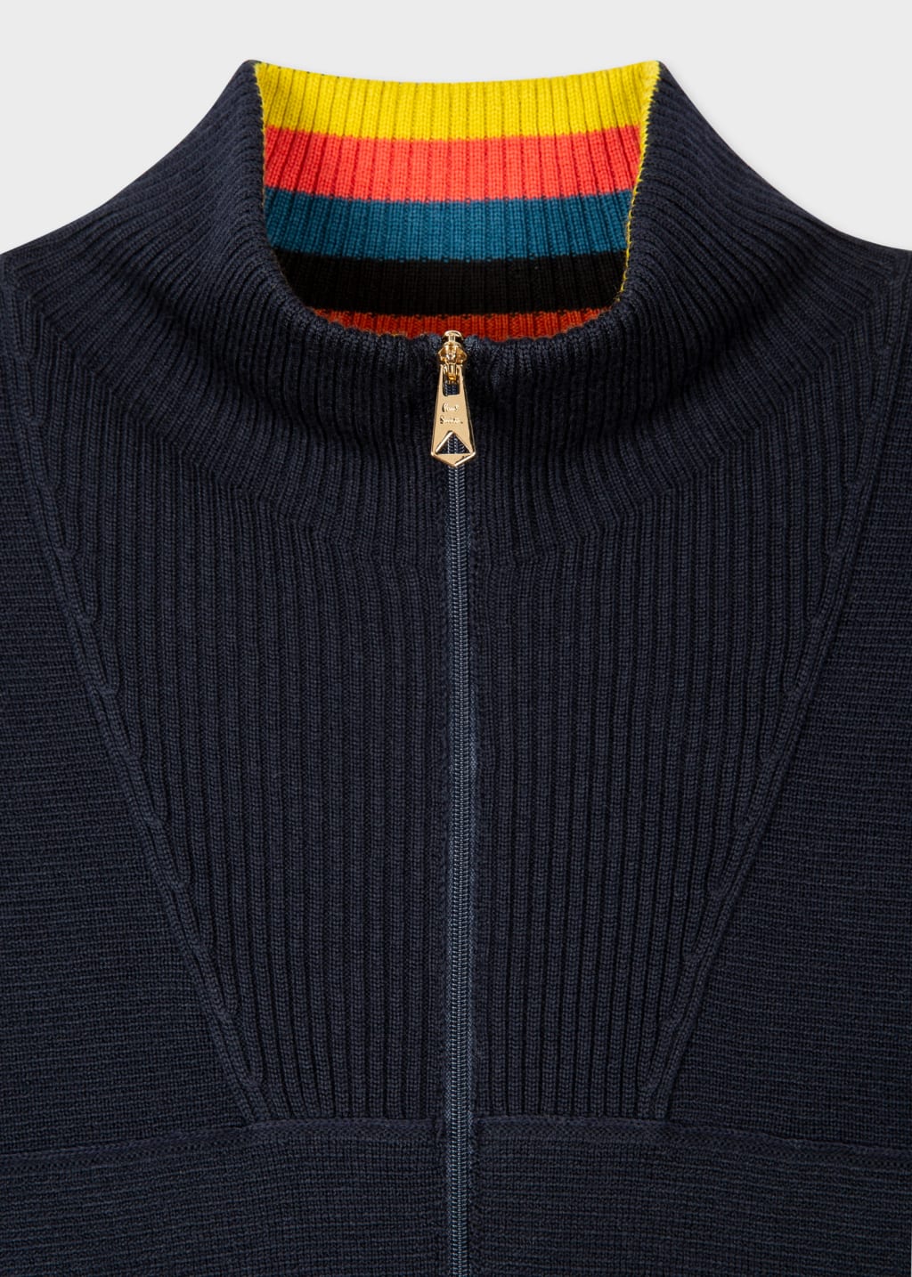 Men's Navy Wool 'Artist Stripe' Bomber Jacket