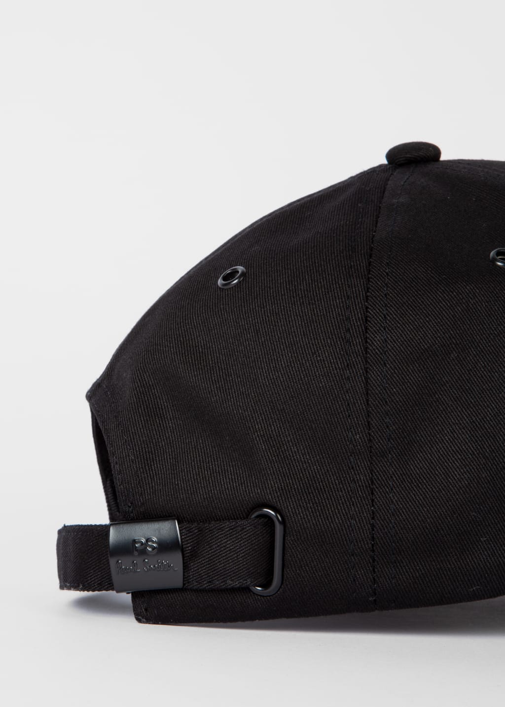 Black Cotton 'Zebra' Logo Baseball Cap