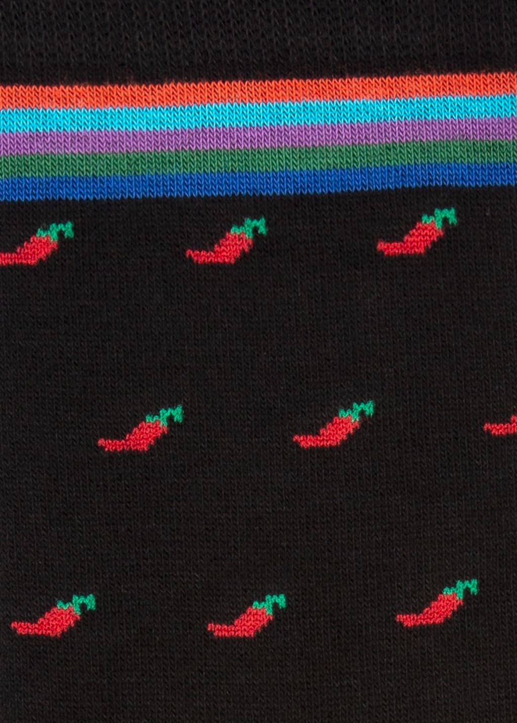 Men's Black Cotton-Blend 'Chilli' Socks