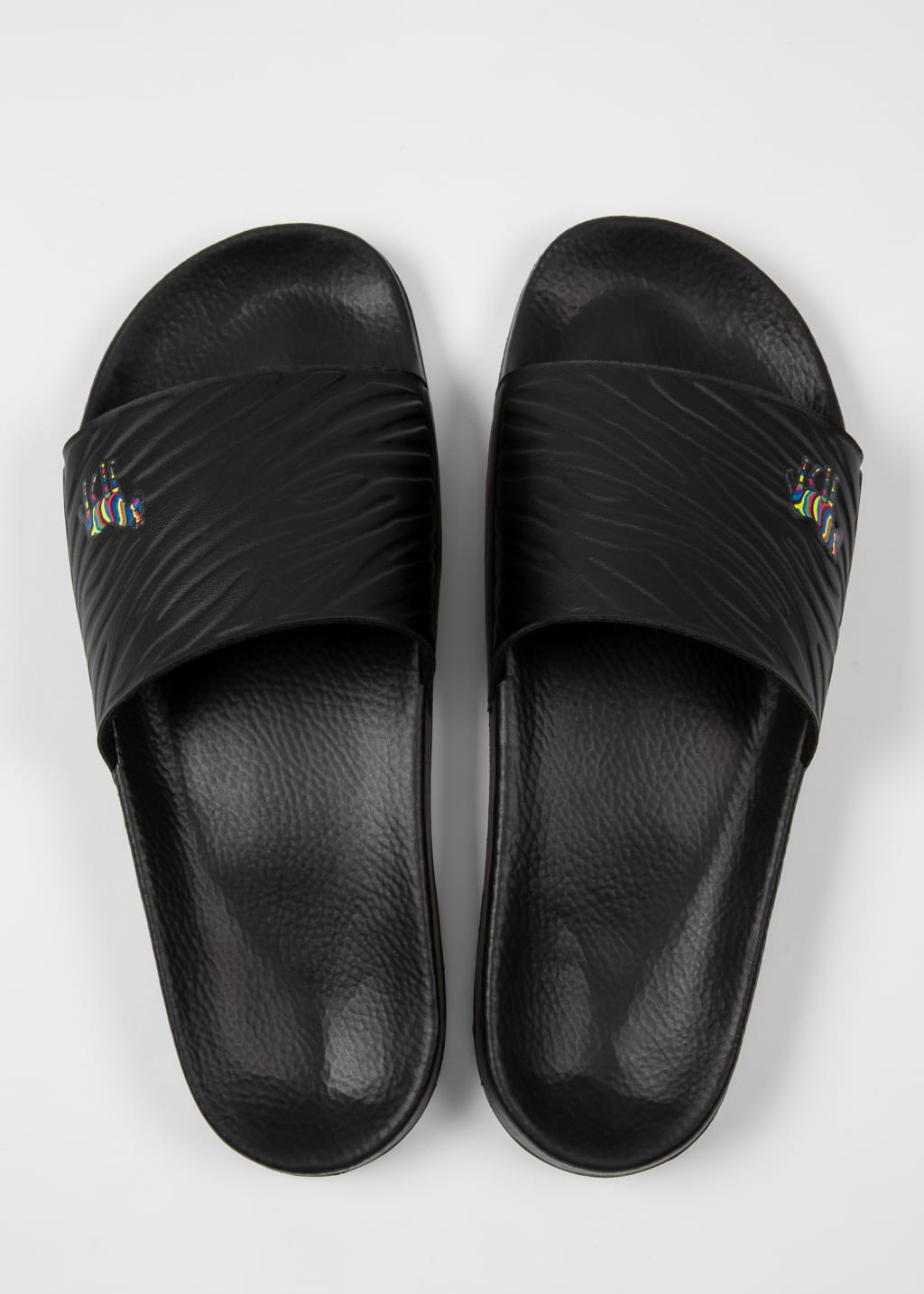 Men's Black 'Nyro' Zebra Sliders
