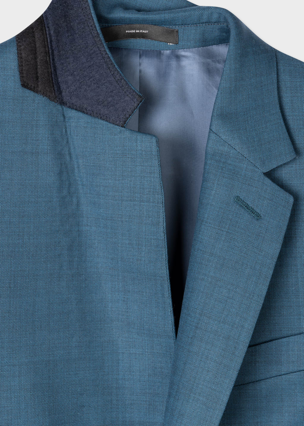 The Soho - Tailored-Fit Teal Sharkskin Wool Suit