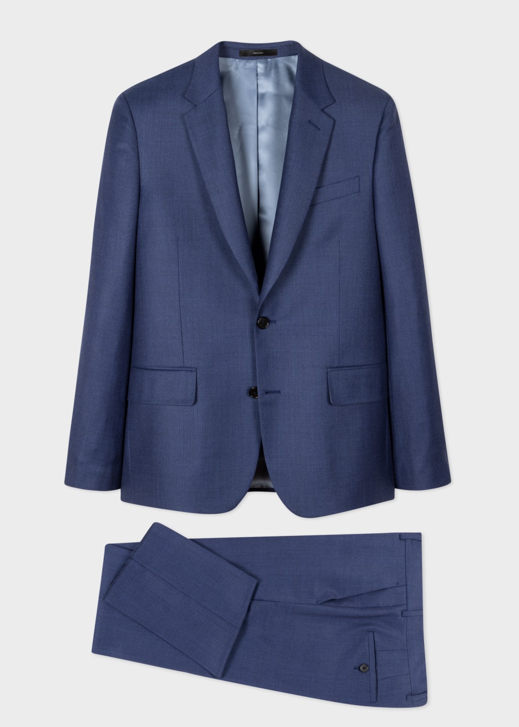 The Soho - Men's Tailored-Fit Blue Birdseye Wool Suit