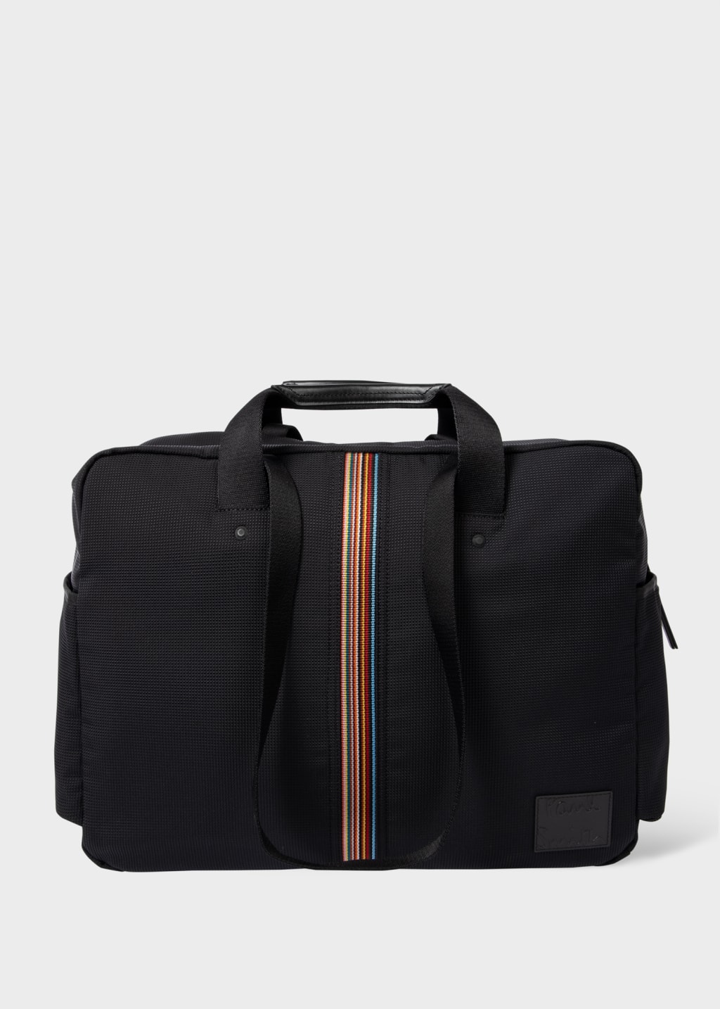 Men's Black 'Signature Stripe' Holdall Bag