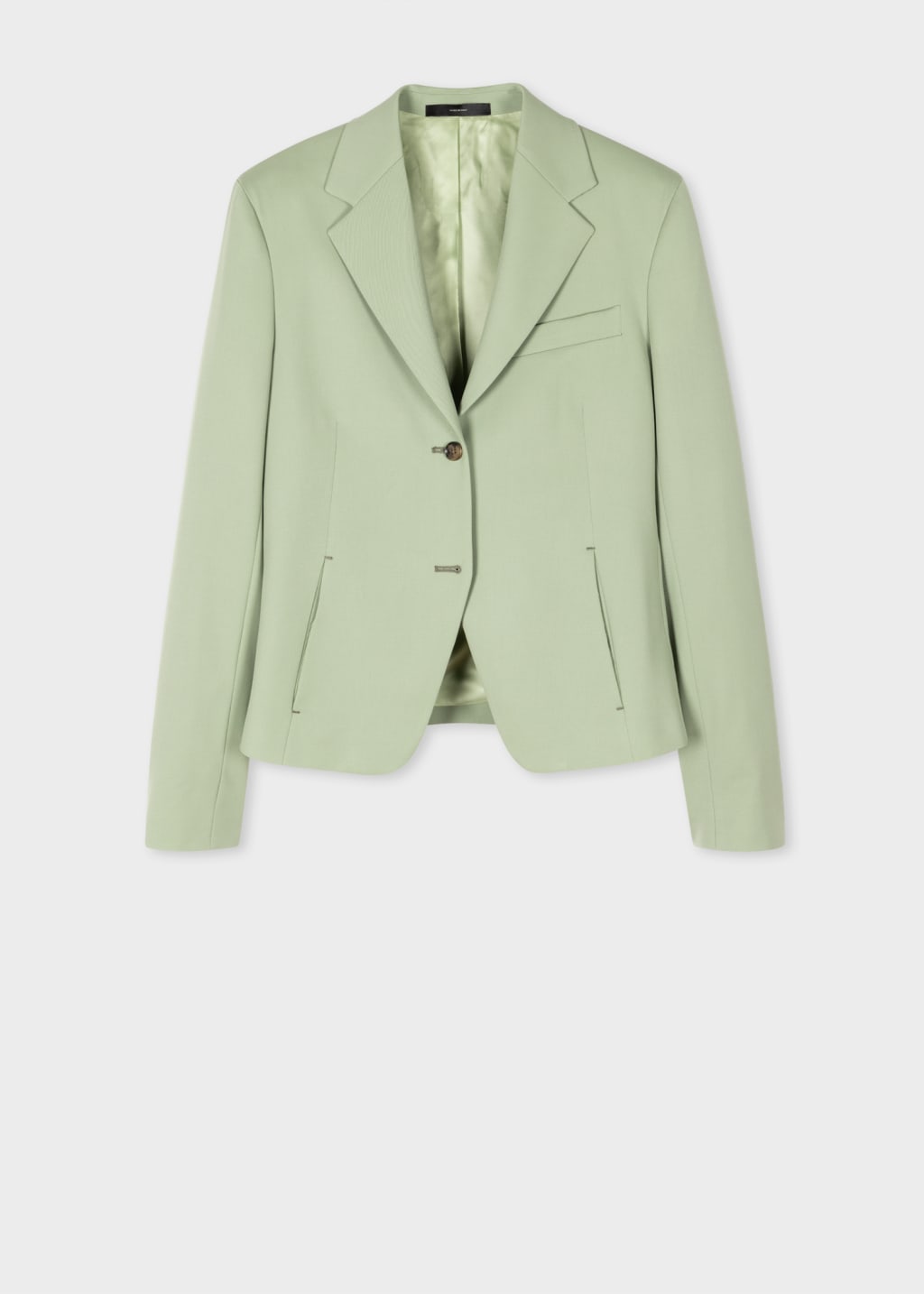 Women's Pistachio Stretch-Wool Fitted Blazer