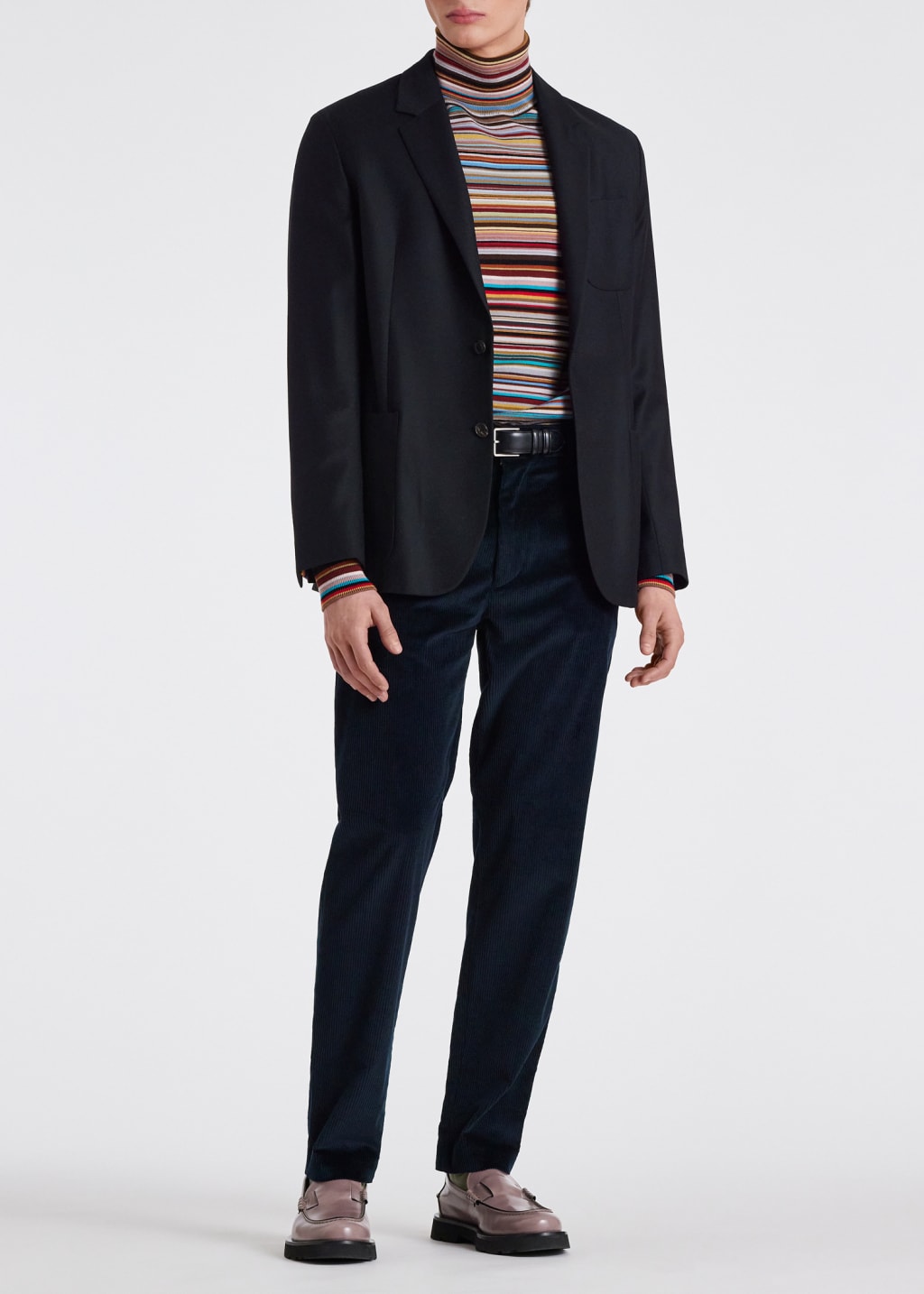 Men's Navy Patch-Pocket Unlined Blazer