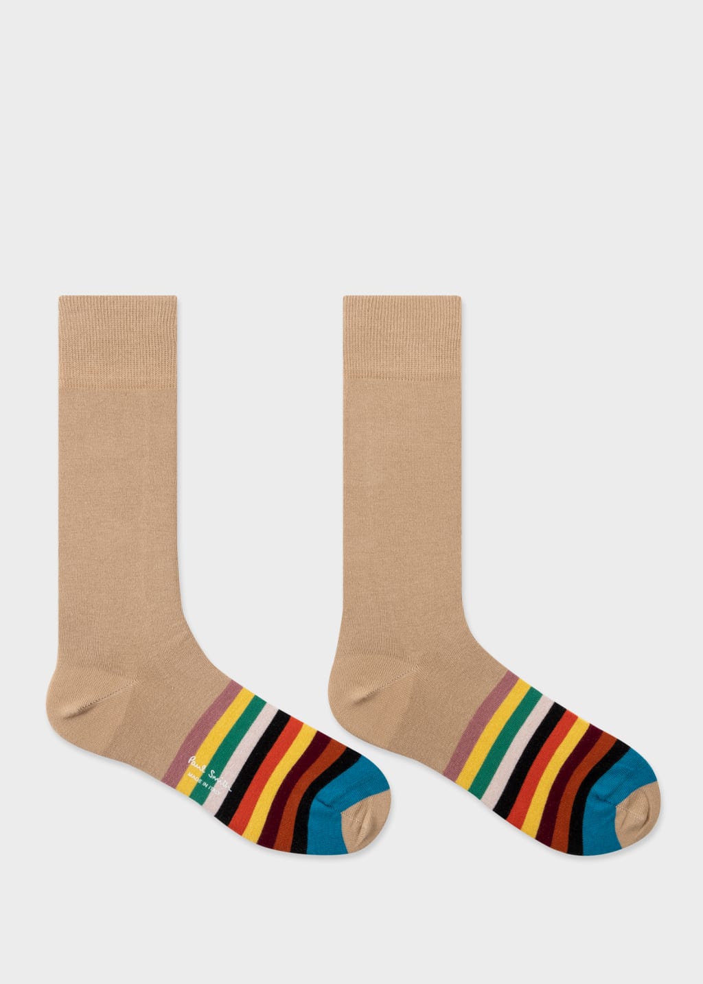 Men's Camel Stripe Tipping Socks