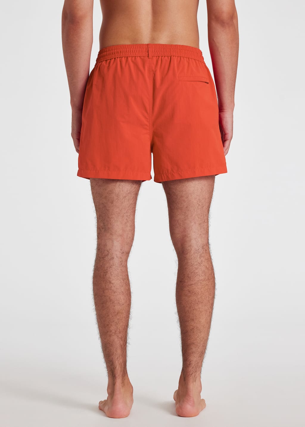 Men's Red Swim Shorts With 'Artist Stripe' Trim