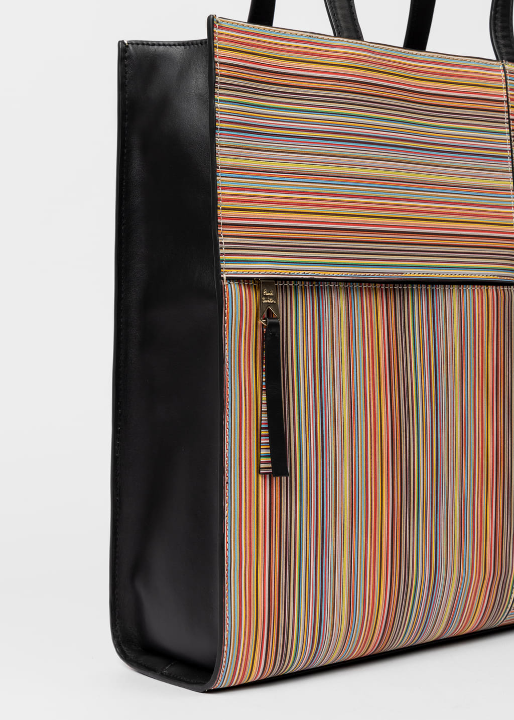 Women's Leather 'Signature Stripe' Tote Bag