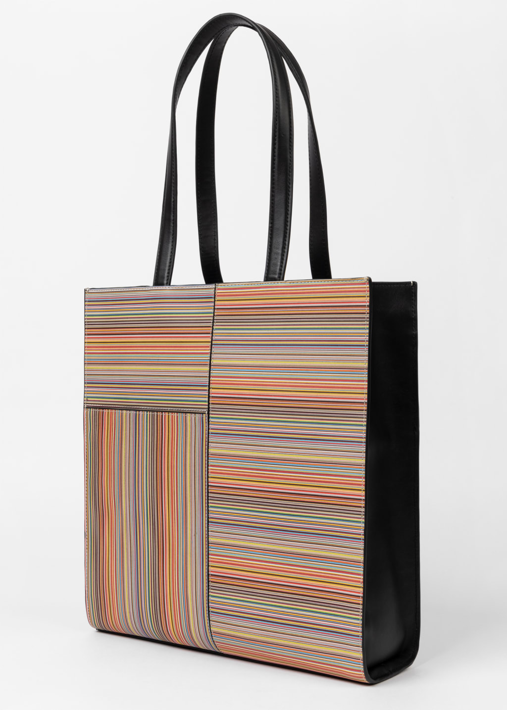 Women's Leather 'Signature Stripe' Tote Bag