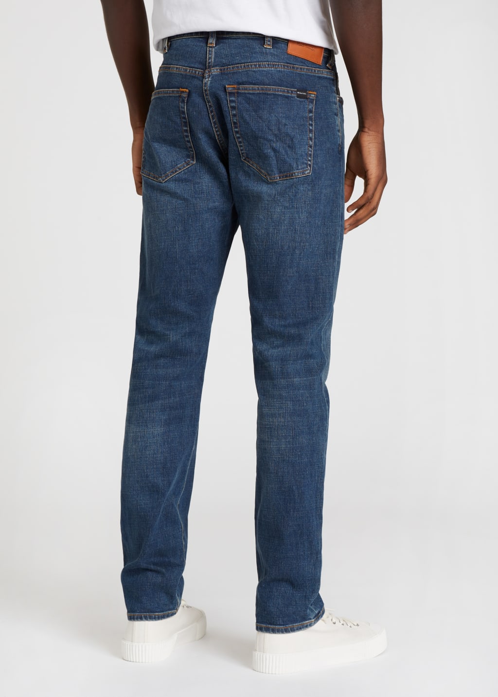 Men's Tapered-Fit 'Crosshatch' Blue-Rinse Jeans