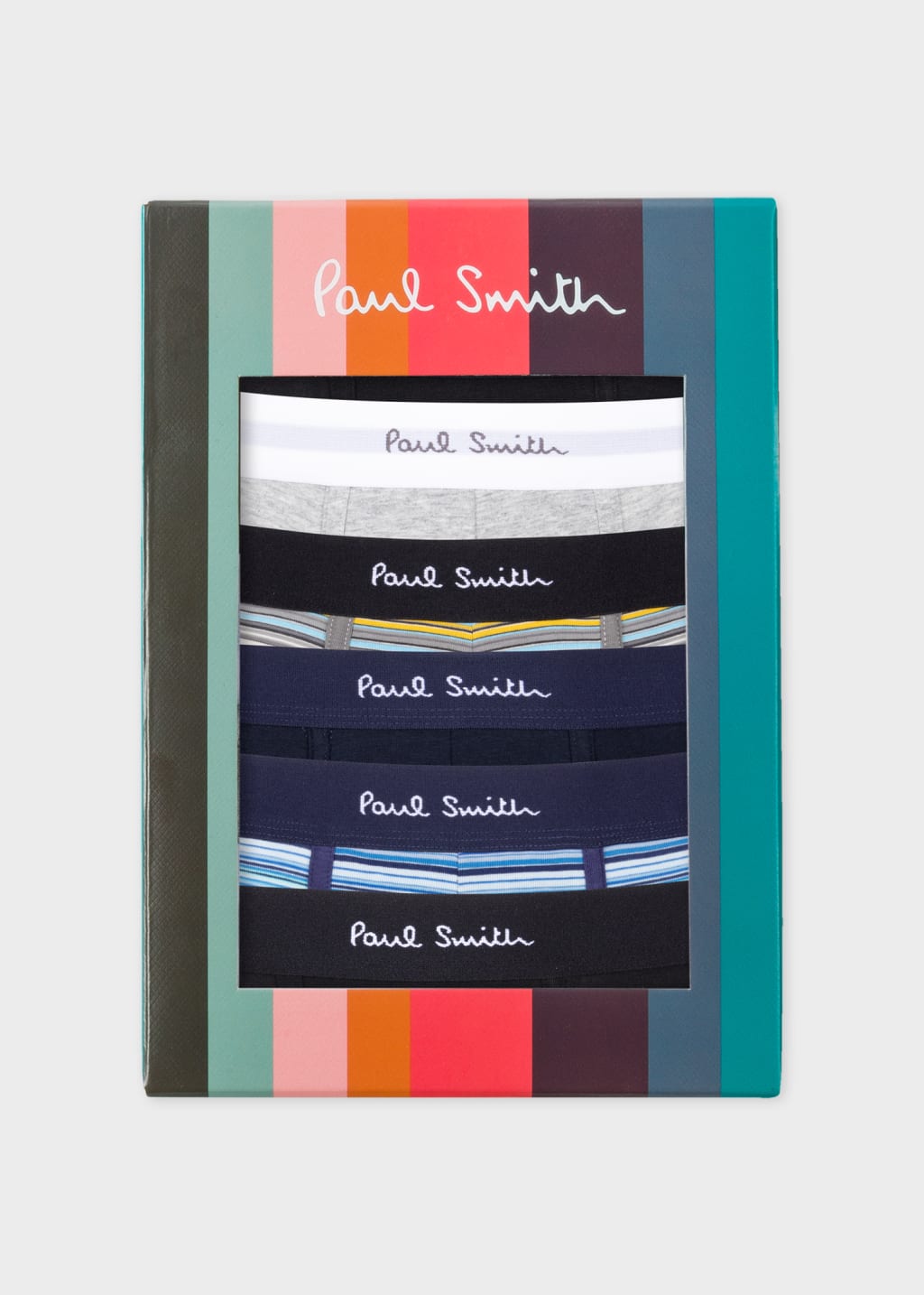 Signature Stripe' and Plain Long Boxer Briefs Seven Pack