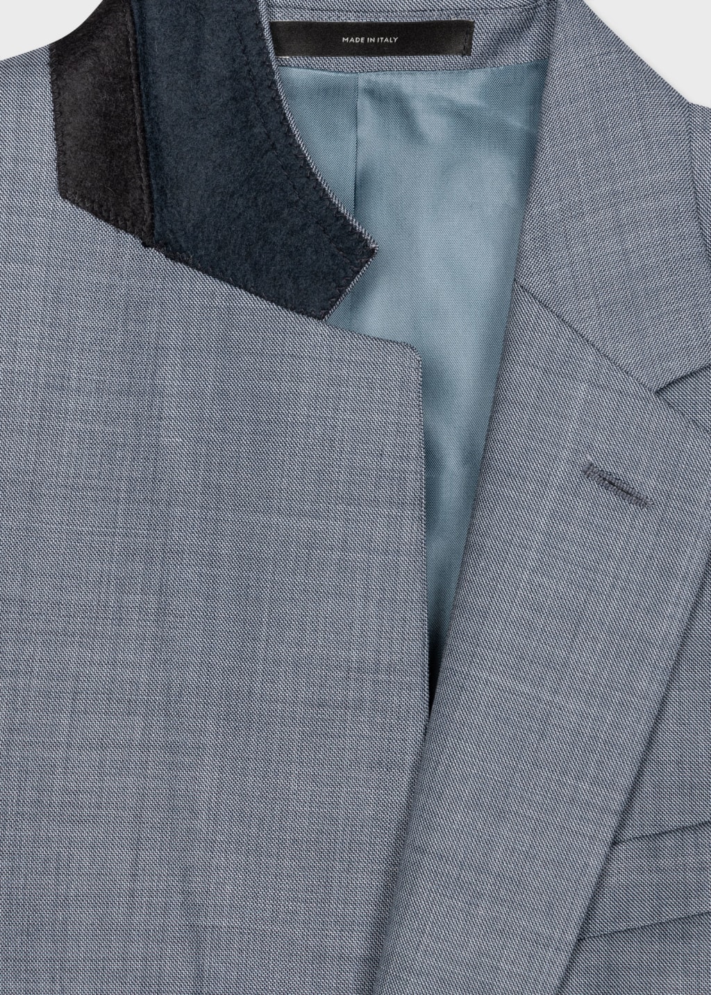 The Soho - Tailored-Fit Grey Blue Wool Sharkskin Suit
