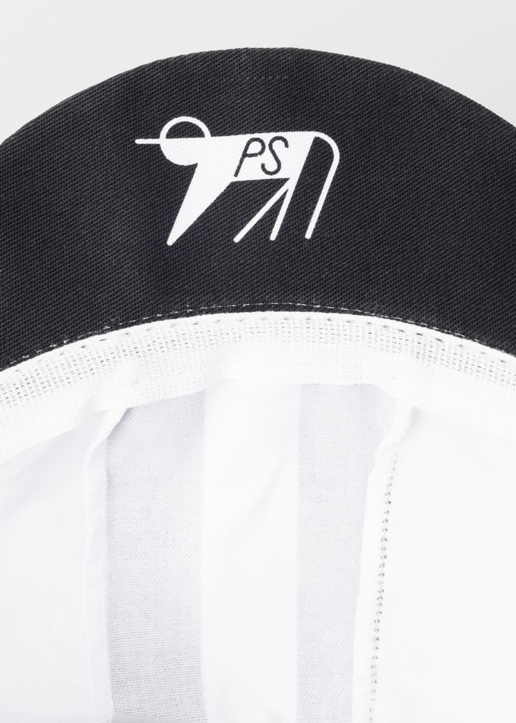 White and Black Stripe Cycling Cap
