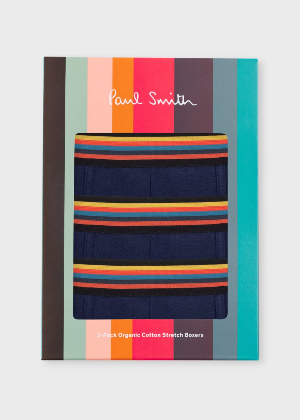 Navy Low-Rise 'Artist Stripe' Boxer Briefs Three Pack