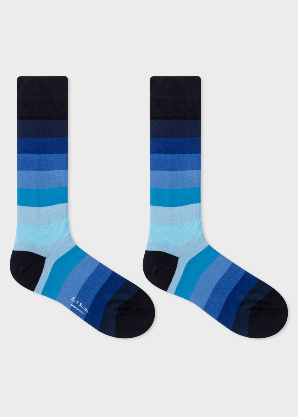 Men's Blue Gradient Stripe Socks
