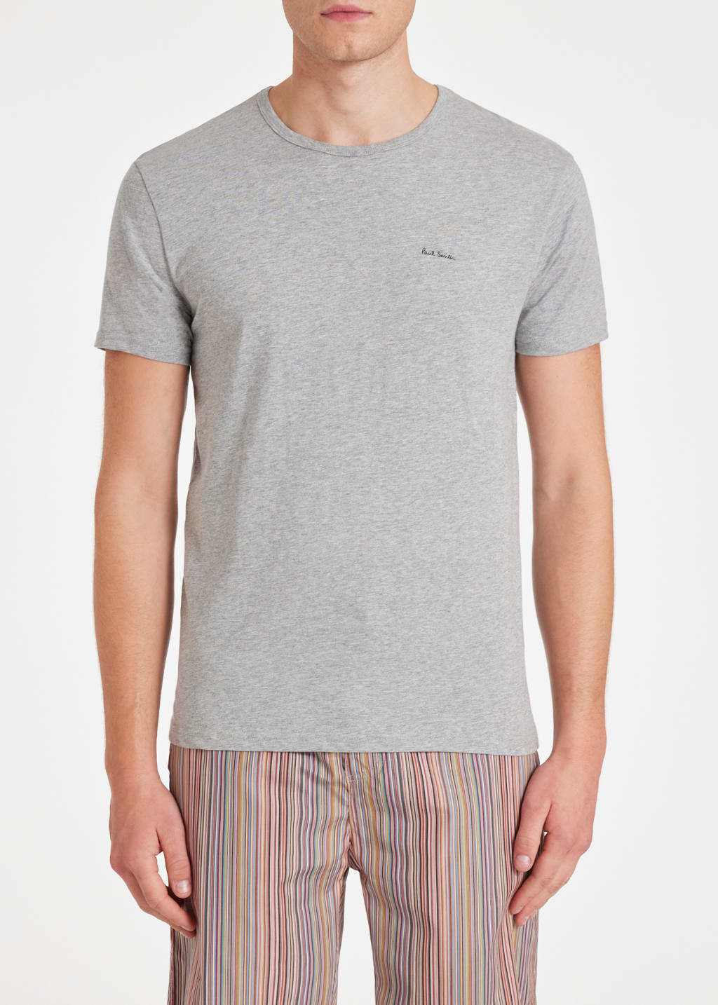 Men's Mixed Colour Cotton Logo Lounge T-Shirts Five Pack