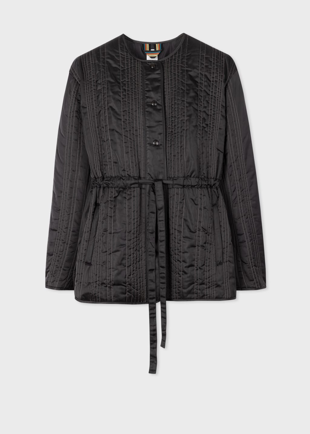 Women's Midnight Blue 'Shadow Stripe' Quilted Jacket