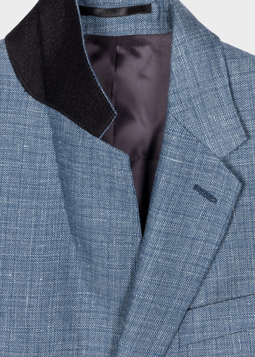 Men's Light Blue Wool-Linen Blazer