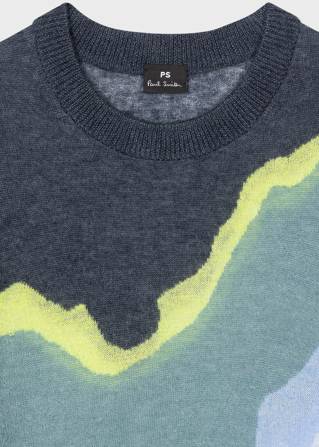 Women's Blue 'Torn Stripe' Mohair-Blend Sweater