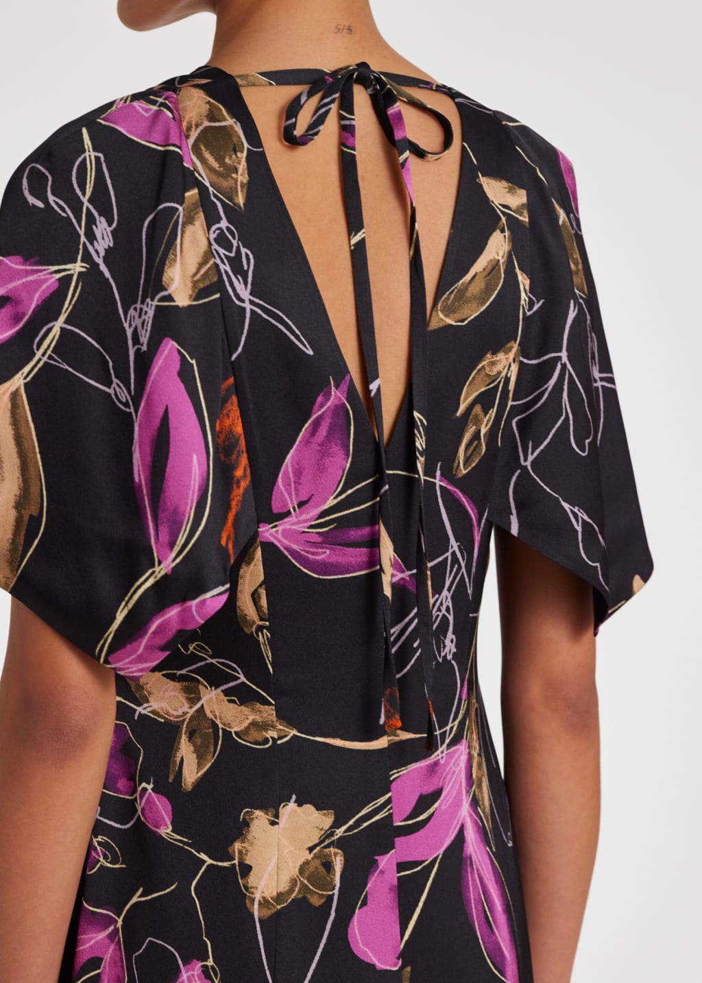 Women's Black 'Ink Floral' Maxi Dress