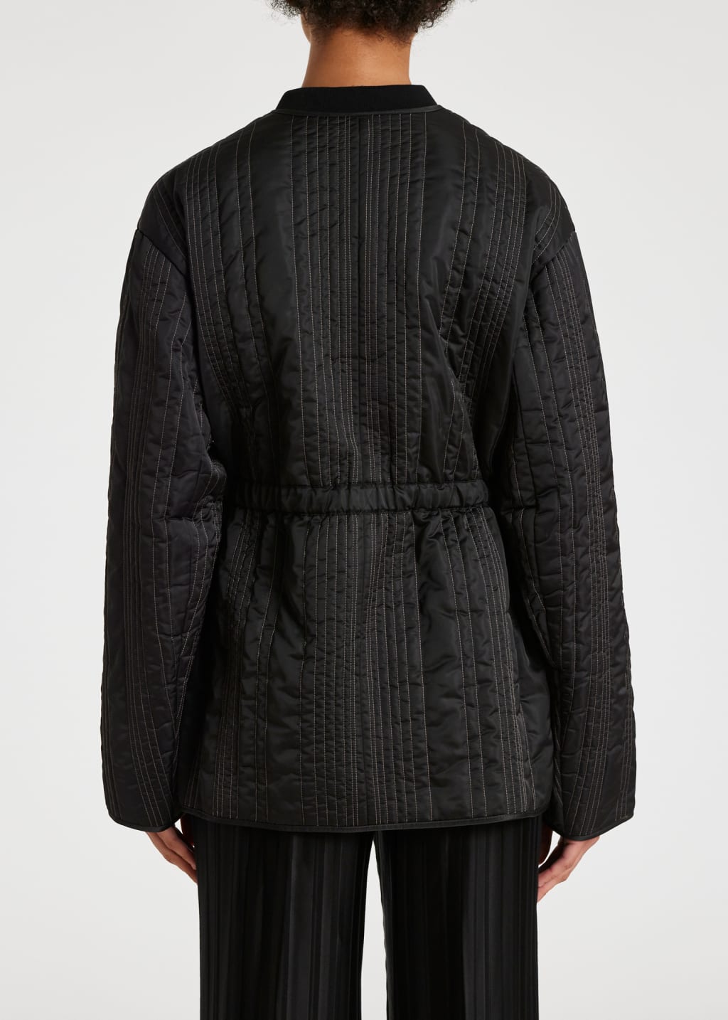 Women's Midnight Blue 'Shadow Stripe' Quilted Jacket