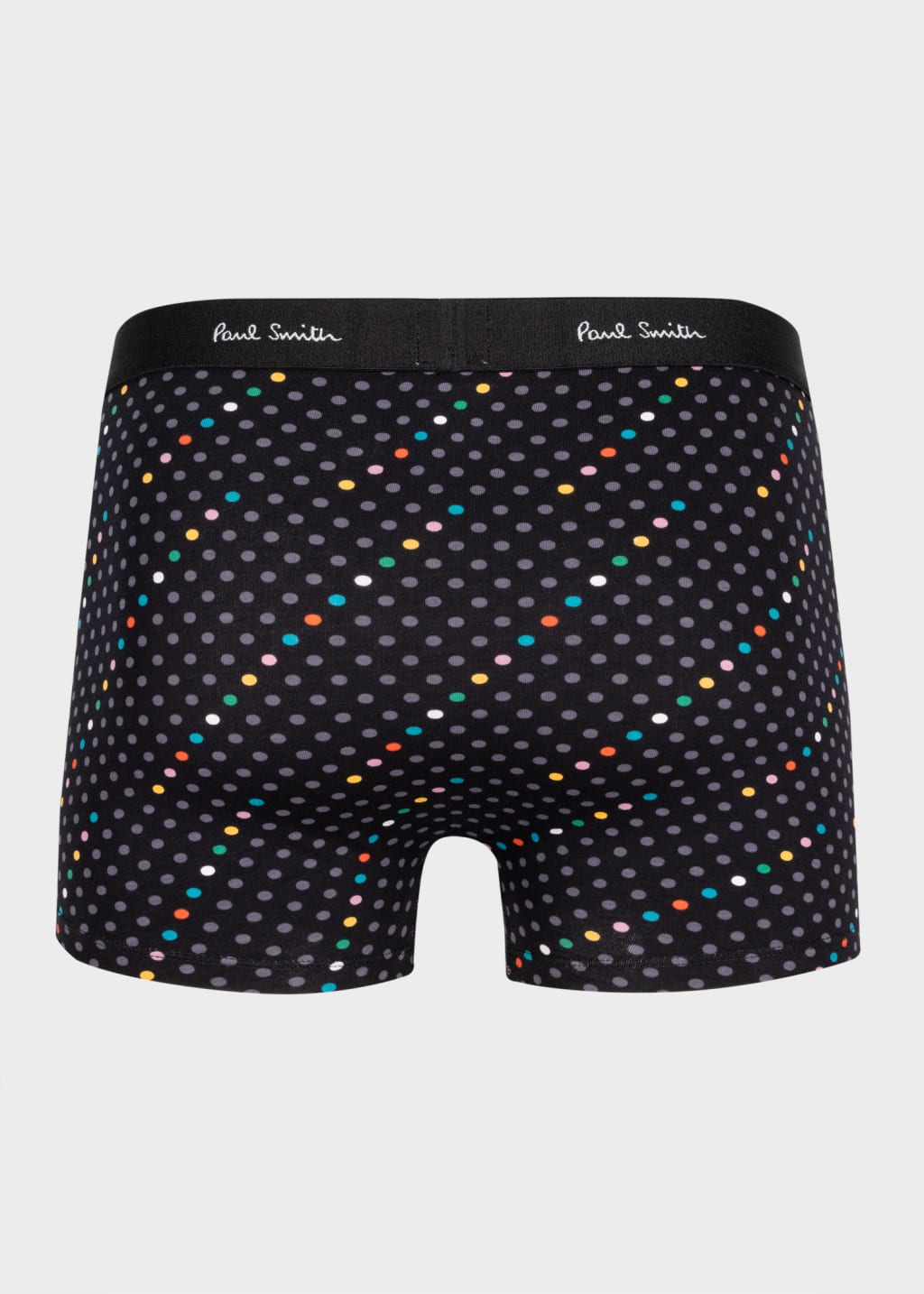 Men's Black Multi Colour Polka Dot Low-Rise Boxer Briefs
