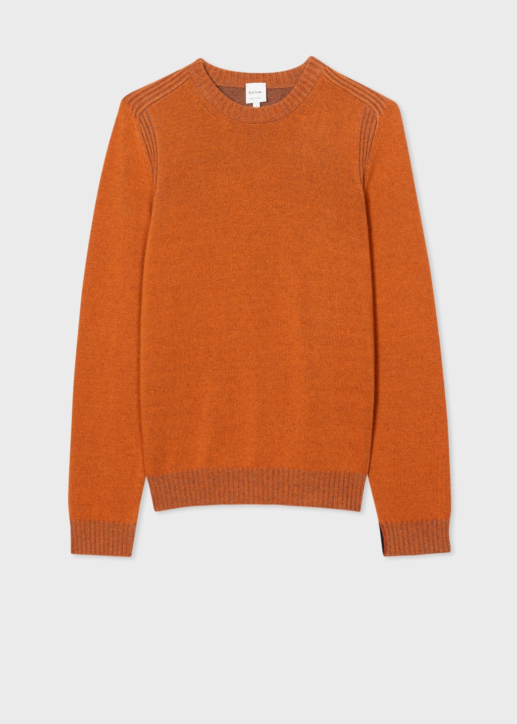 Men's Rust Lambswool Crew Neck Sweater