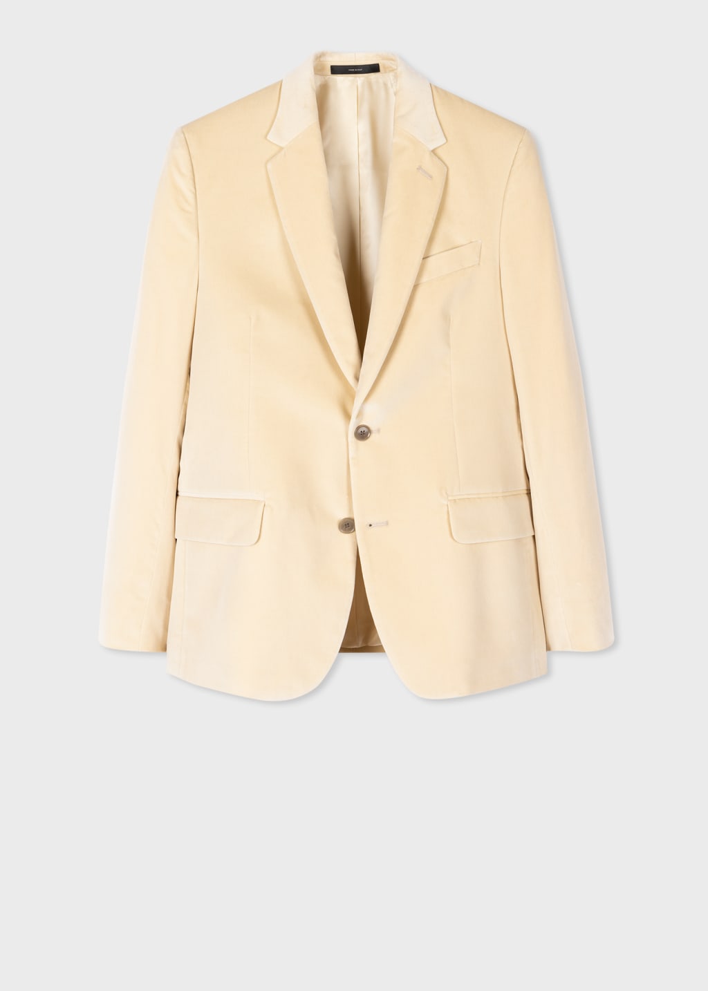 The Soho - Tailored-Fit Ivory Velvet Blazer