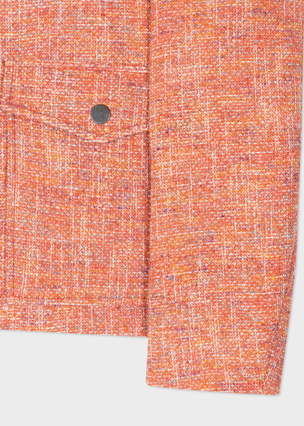 Women's Orange Tweed Cocoon Jacket
