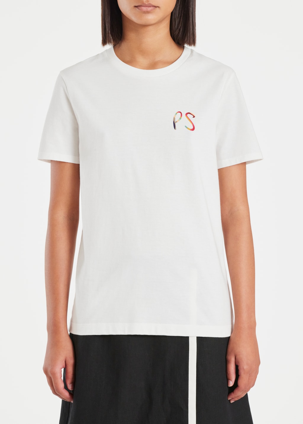 Women's White 'Swirl' PS Logo T-Shirt