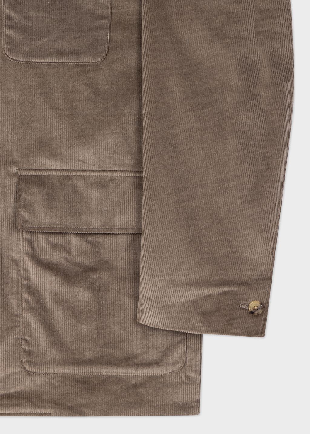 Men's Grey Corduroy Wadded Work Jacket