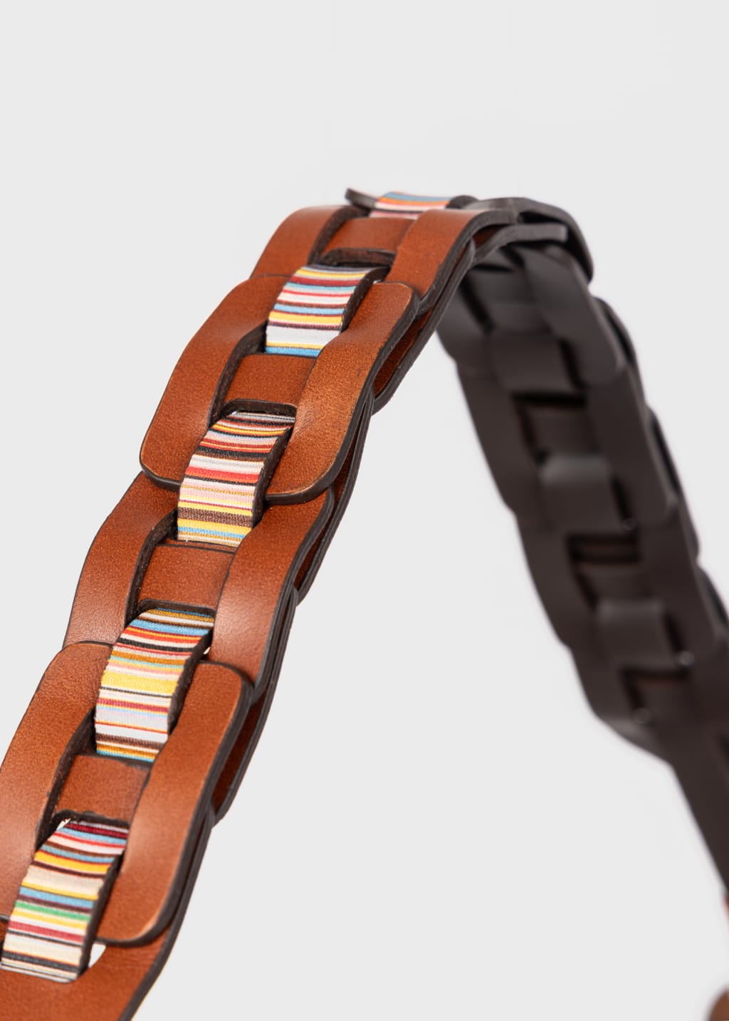 Women's Tan Leather Hobo Bag With Woven Strap