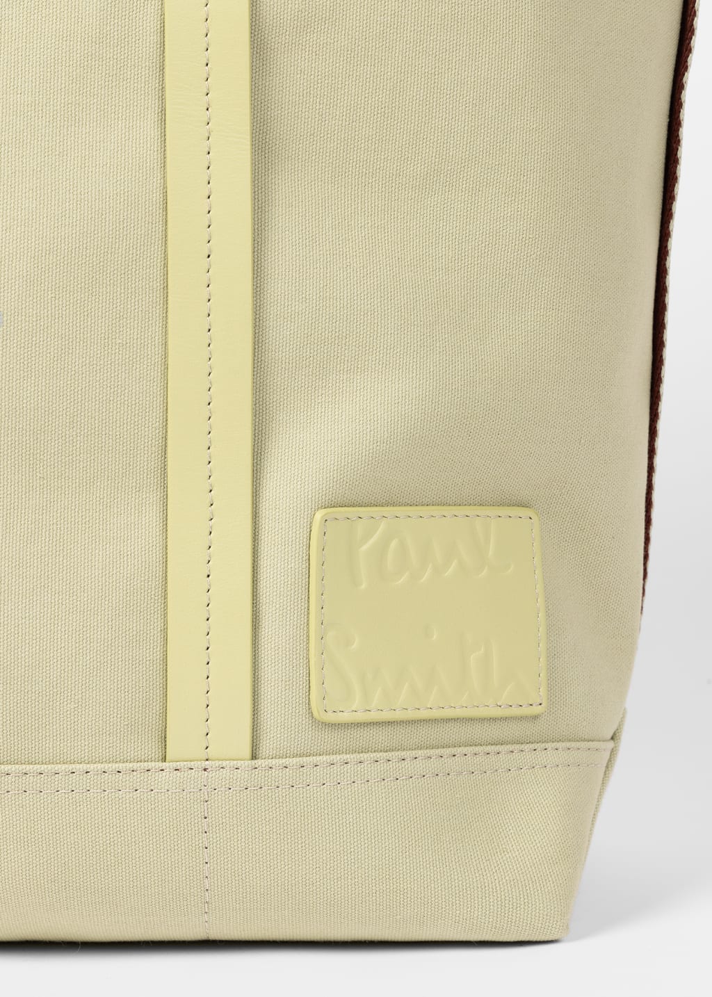 Beige Canvas Reversible Tote Bag