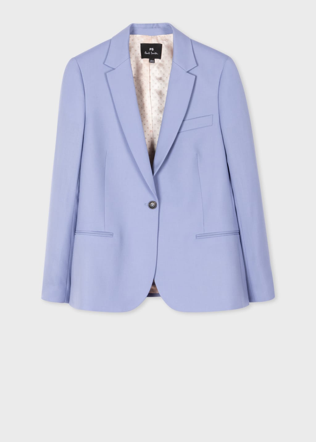 Women's Pale Blue Wool Hopsack Blazer