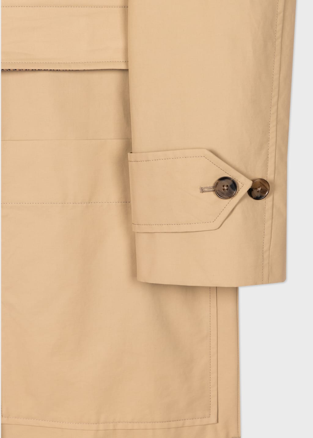 Women's Sand Check Collar Mac