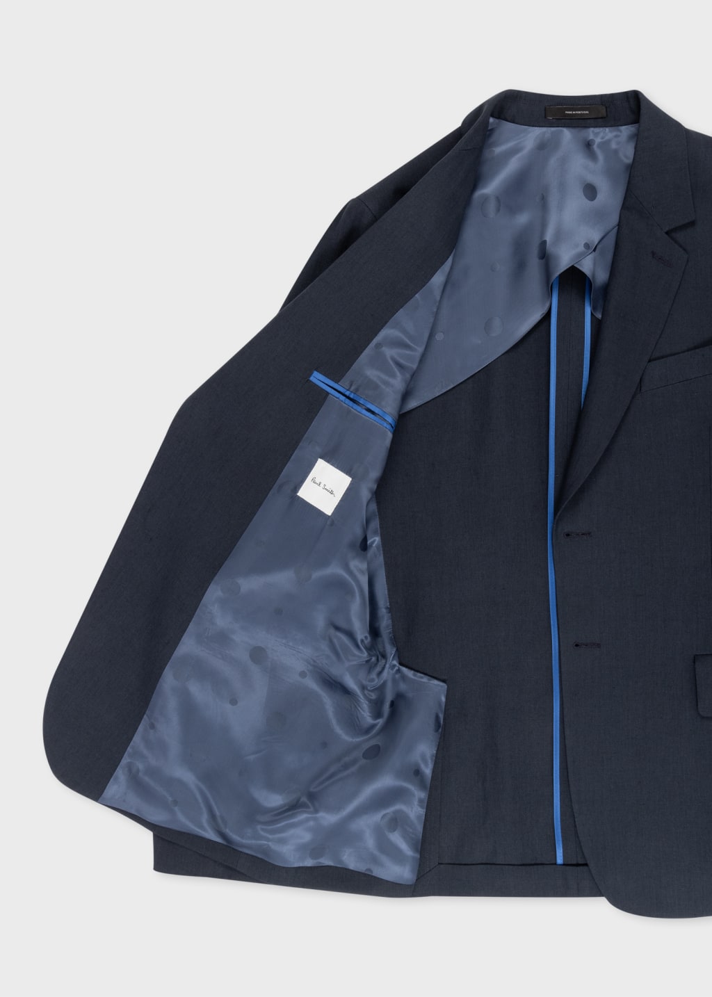 Men's Navy Linen Buggy-Lined Blazer