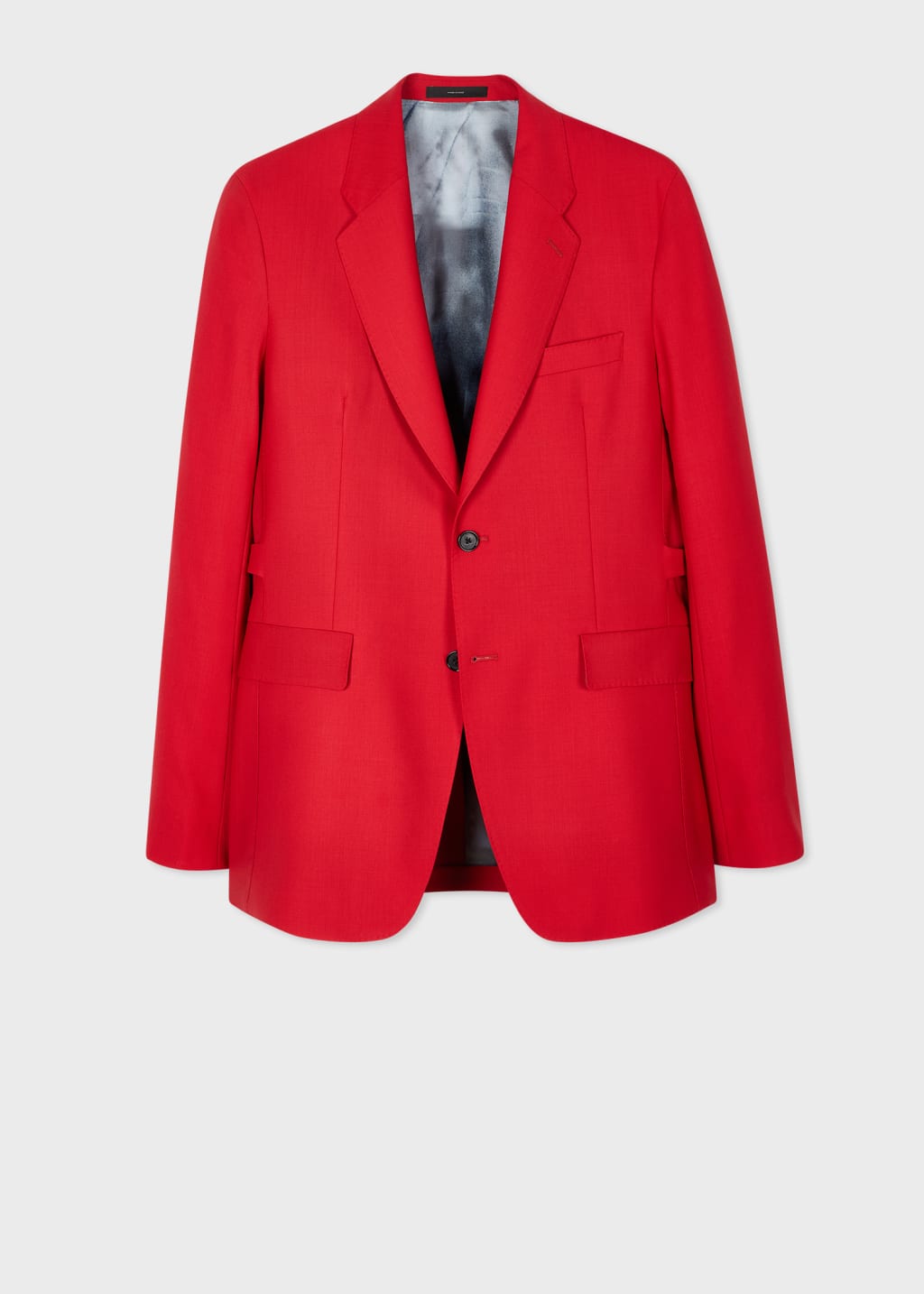 Men's Red Fresco Wool Buggy-Lined Blazer
