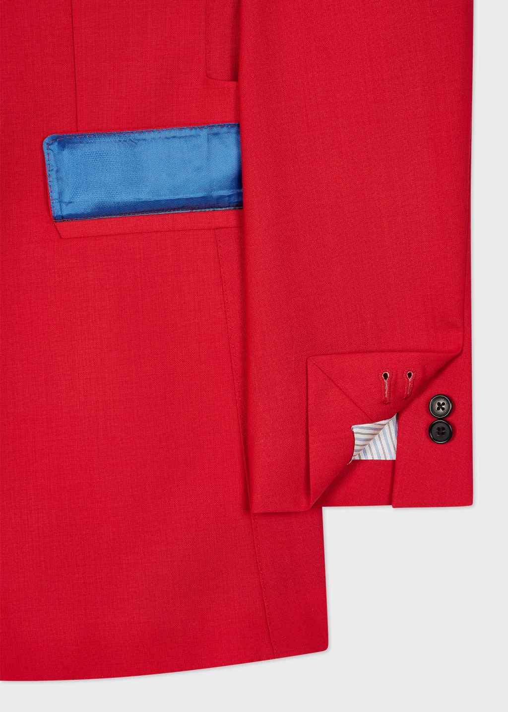 Men's Red Fresco Wool Buggy-Lined Blazer