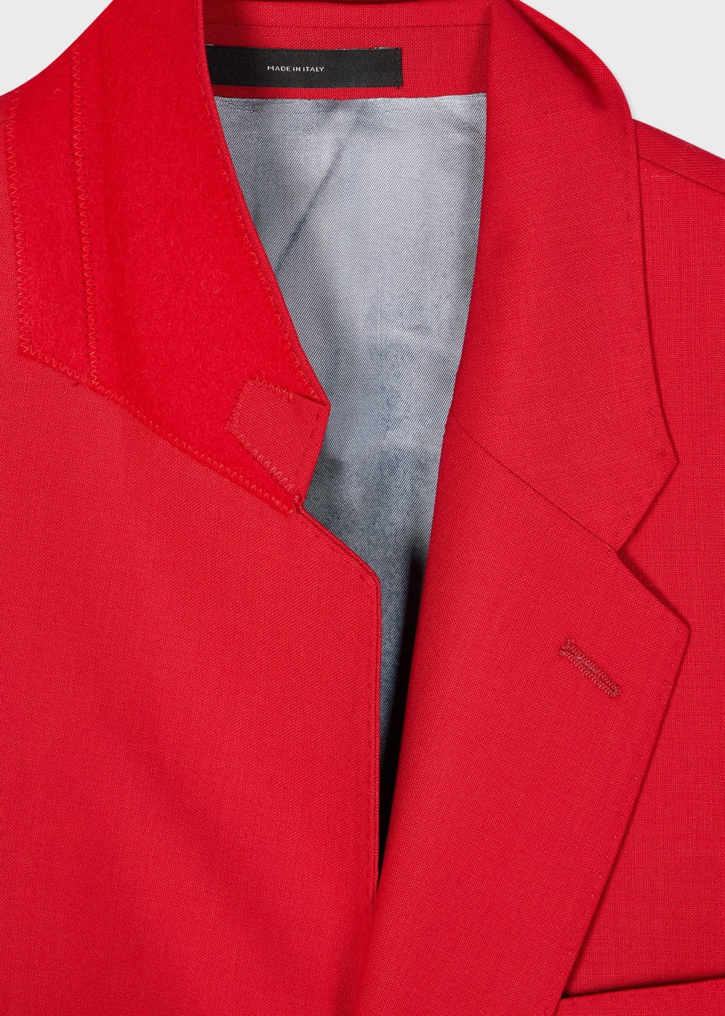 Men's Red Fresco Wool Buggy-Lined Blazer