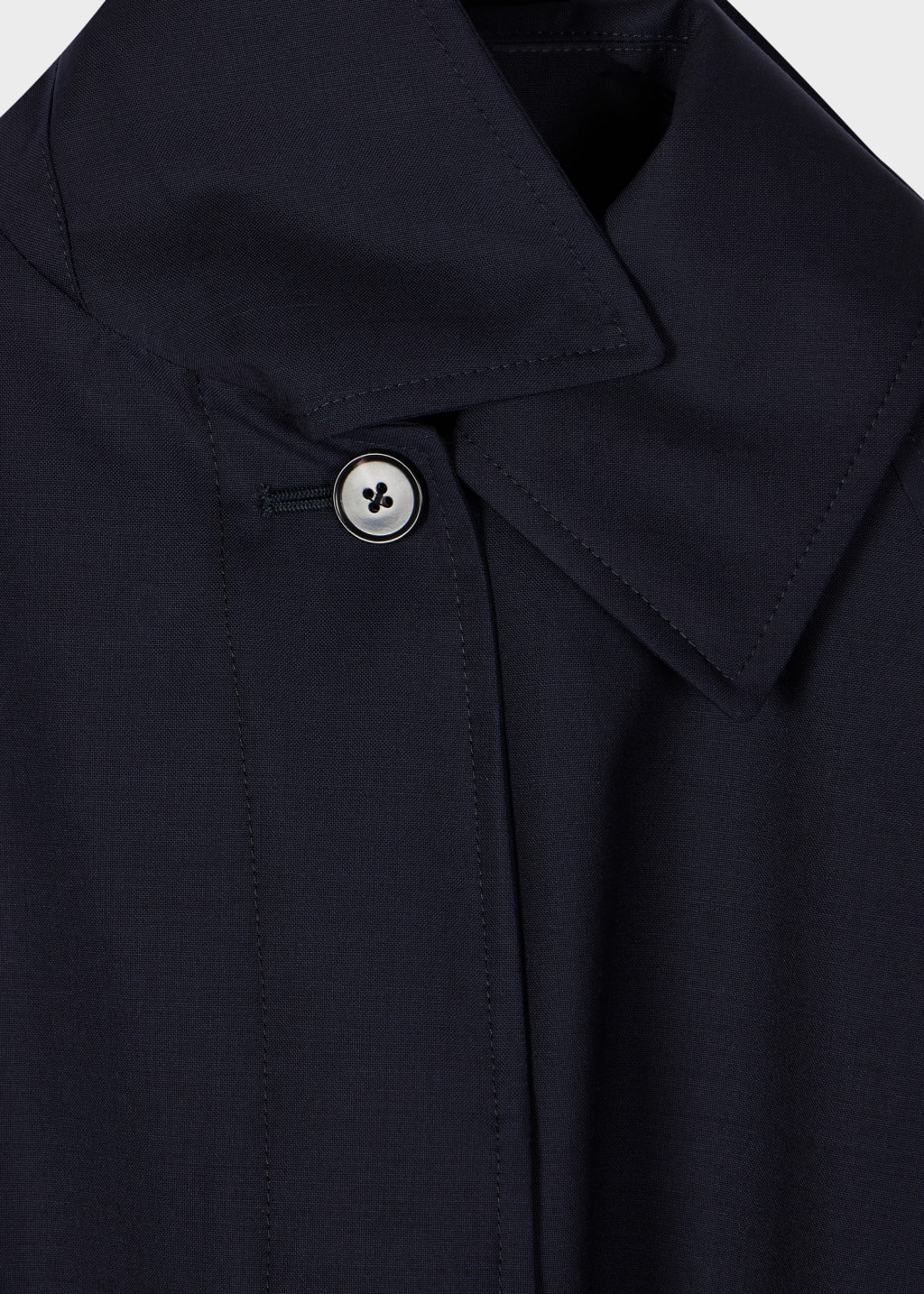 Women's Navy Storm System Wool Mac With Detachable Liner