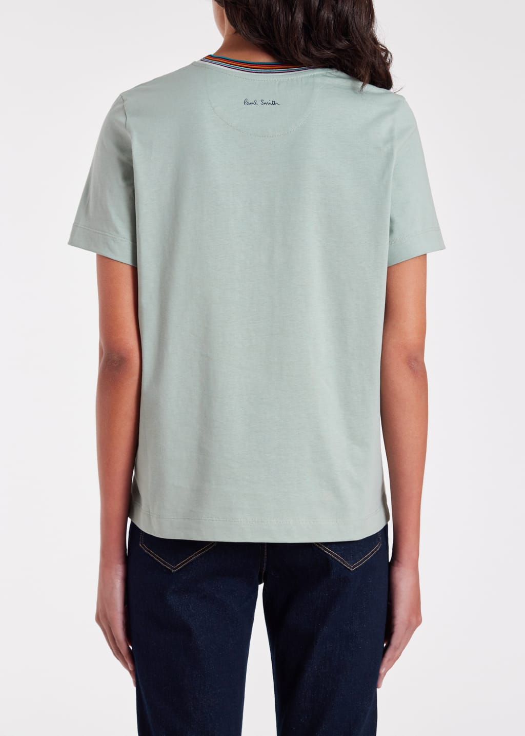 Women's Duck Egg Blue 'Signature Stripe' T-Shirt