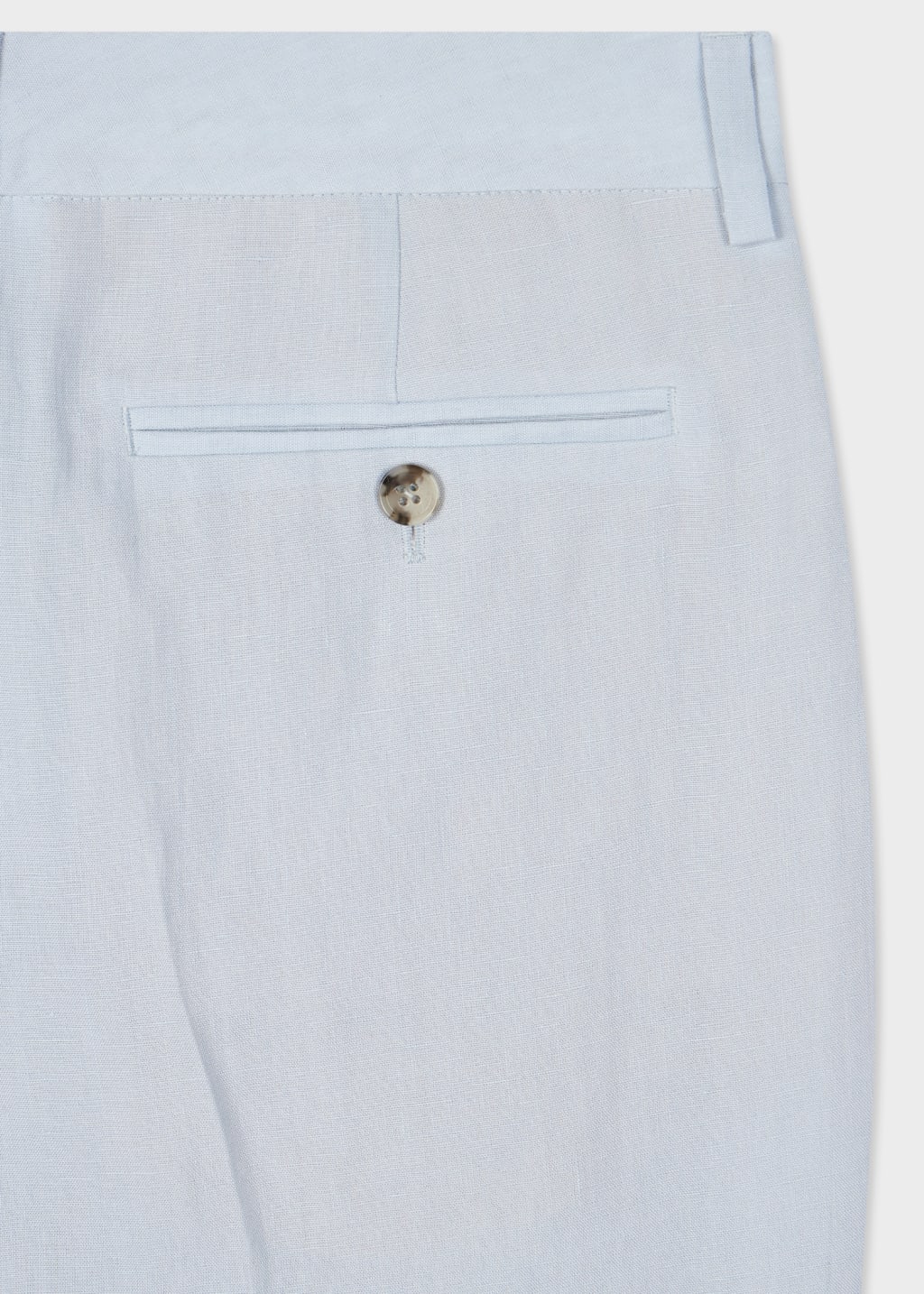 Women's Pale Blue Linen Tapered Trousers