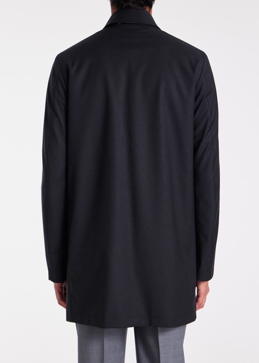 Navy 'Storm System' Wool Mac With Detachable Gilet