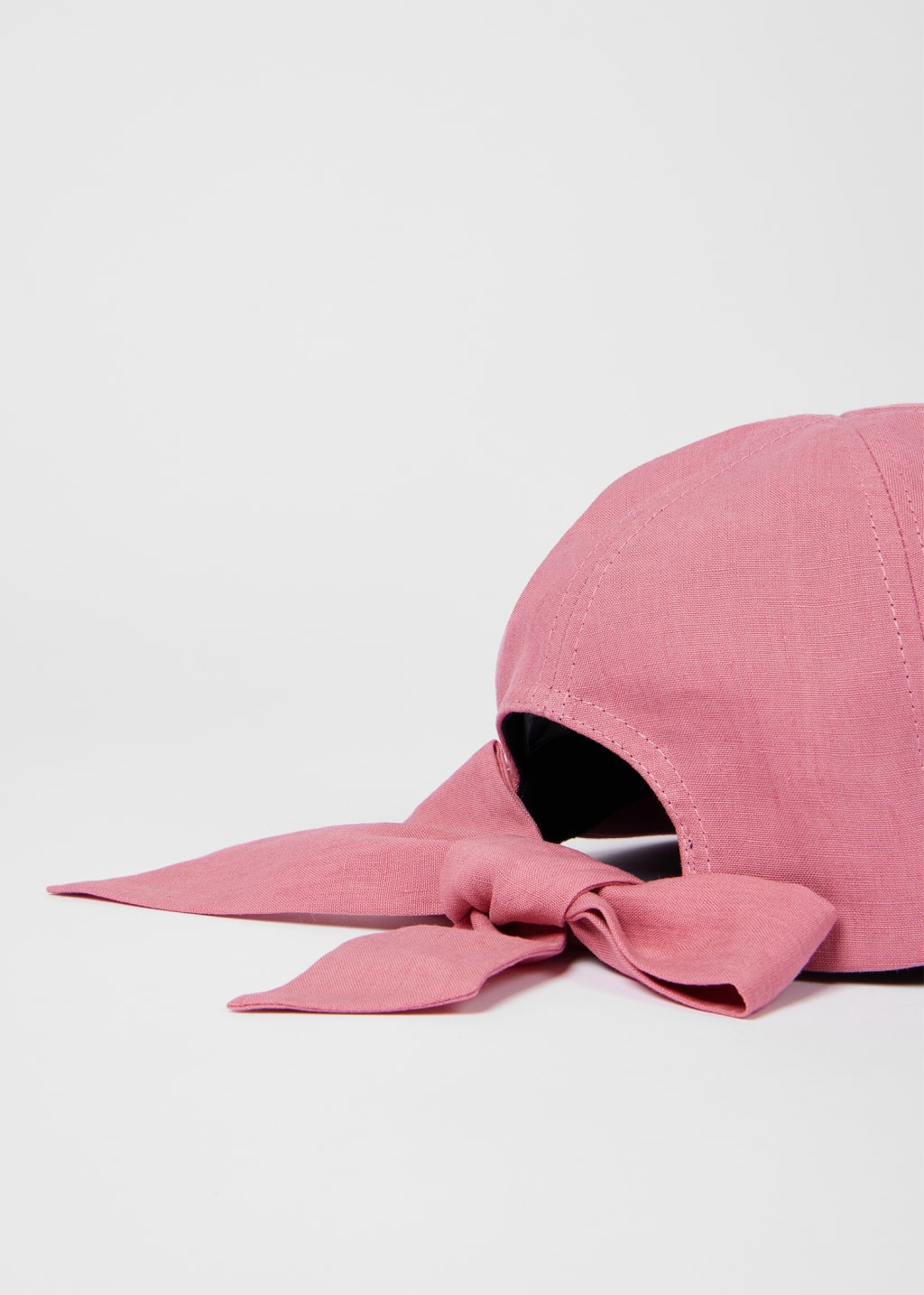 Women's Pink Linen Bow Cap Paul Smith